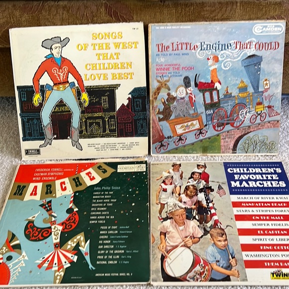 Media | Bundle Of Vintage Record Albums Used Sfh Little Engine That ...